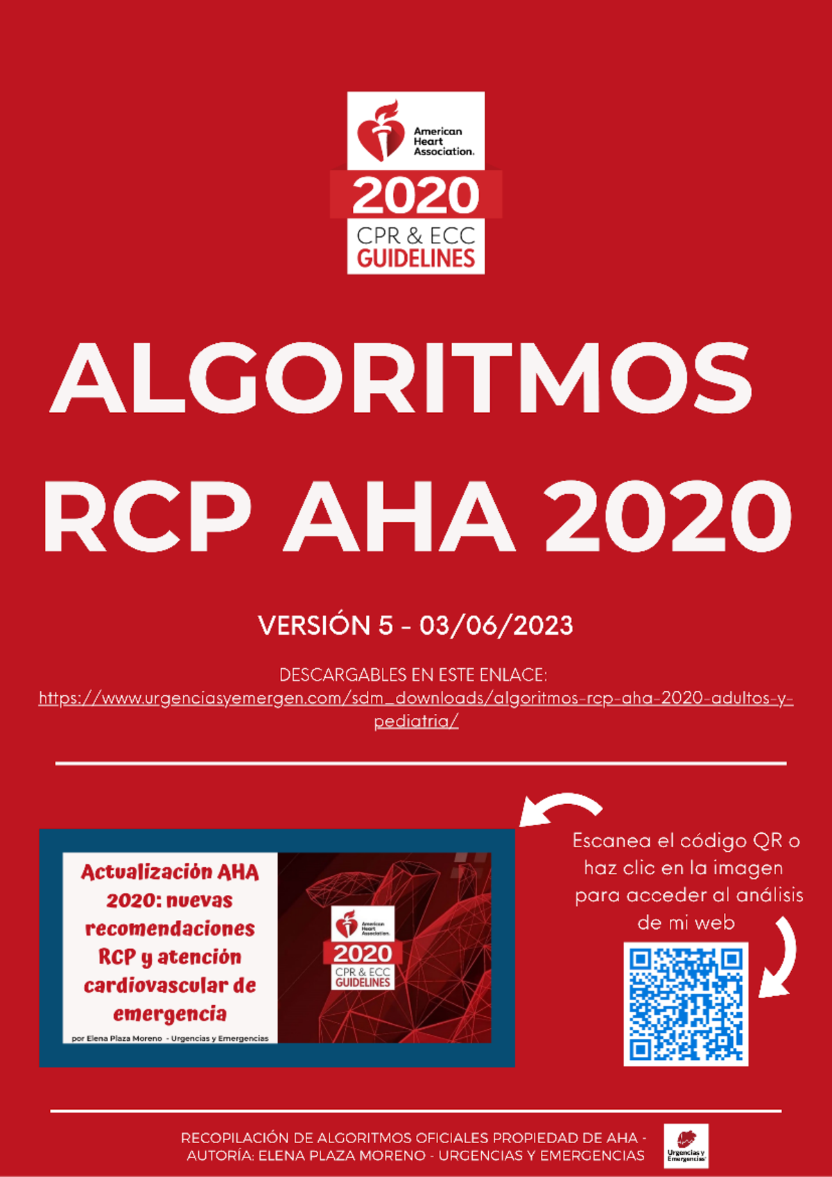 Algoritmos RCP 2020 AHA para Emergencias Cardiovasculares - Studocu