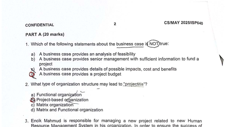 ISP640 - Mid Term Test Questions and Answers - Studocu