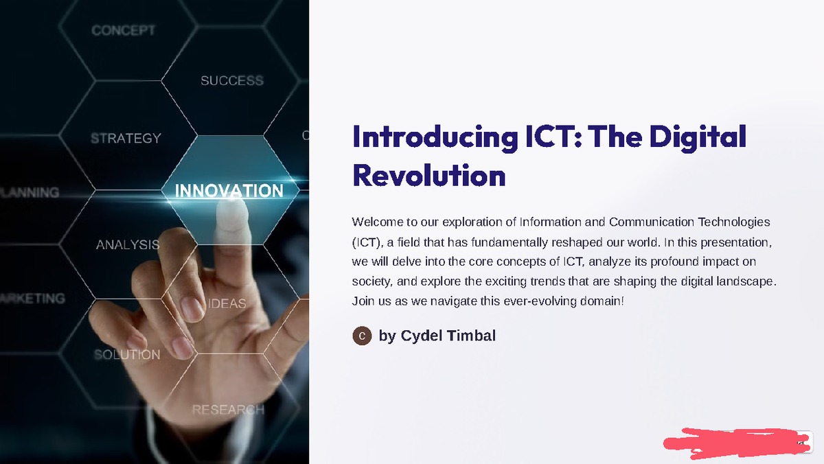 ICT PPT - Ict ppt - Introducing ICT: The Digital Revolution Welcome to ...