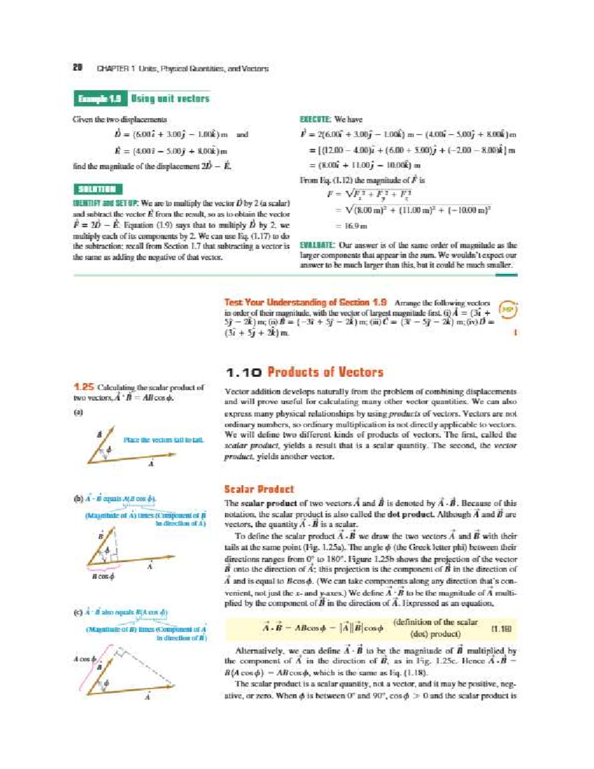 20 PHYS 101 CH1: Units, Physical Quantities, and Vectors Practice Problems - Studocu