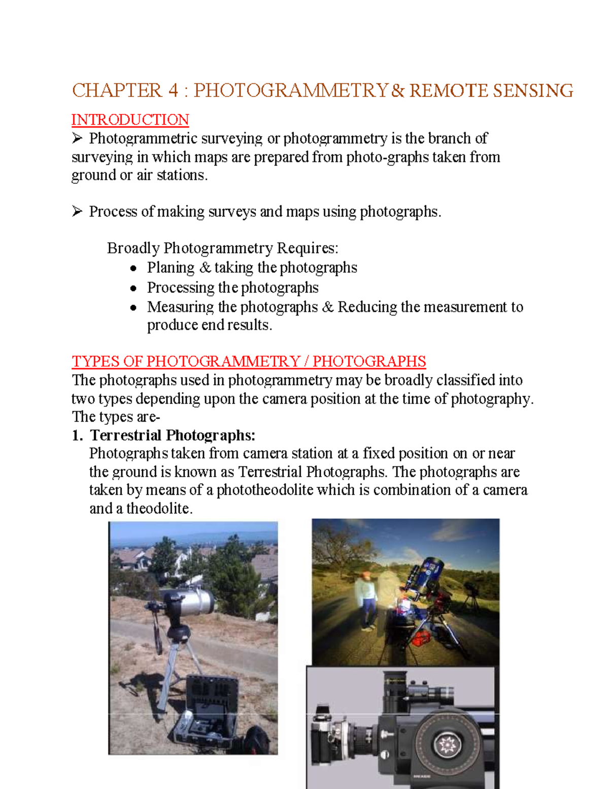Chapter 4- Photogrammetry & Remote Sensing - CHAPTER 4 : PHOTOGRAMMETRY ...