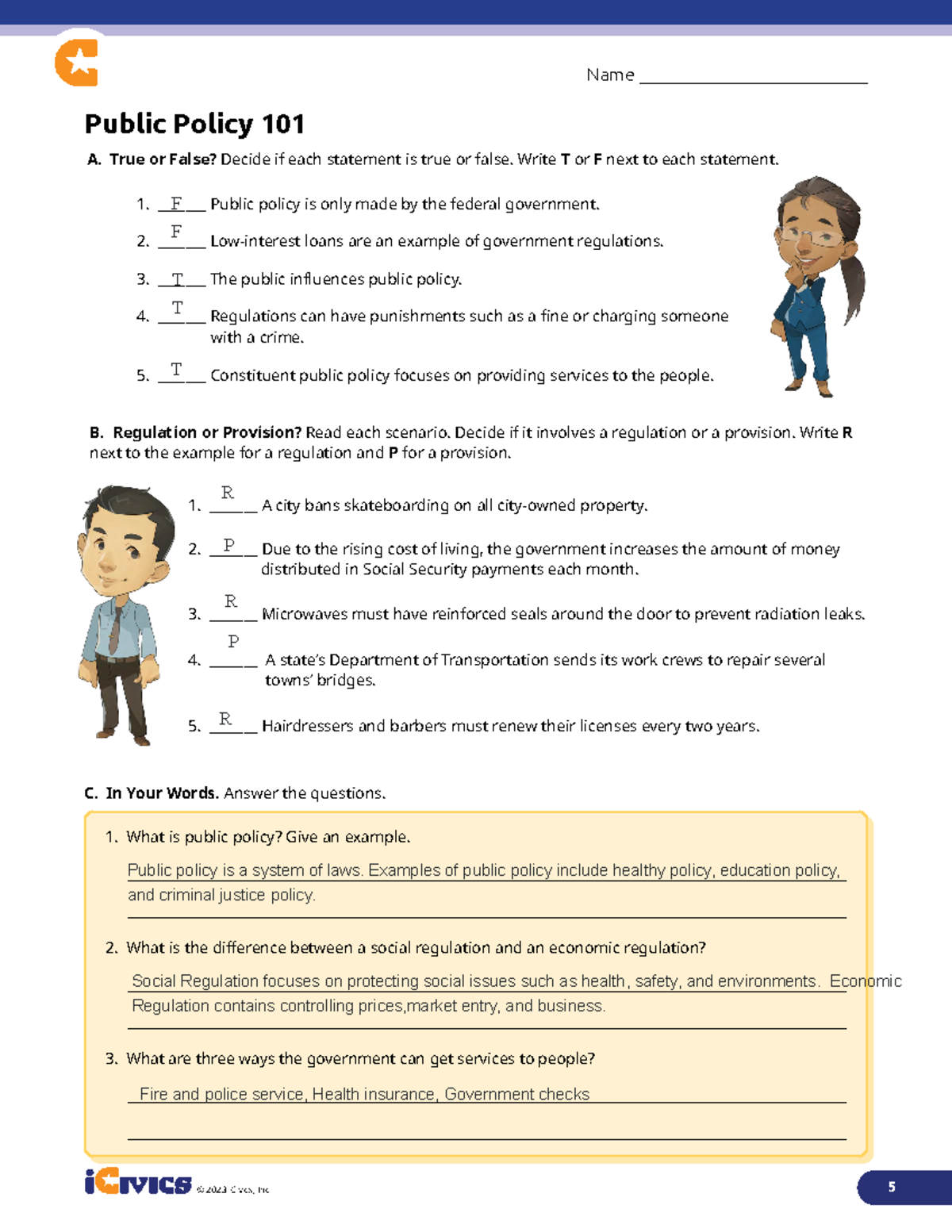 Public Policy 101 - Activities & Scenarios for Student Engagement - Studocu