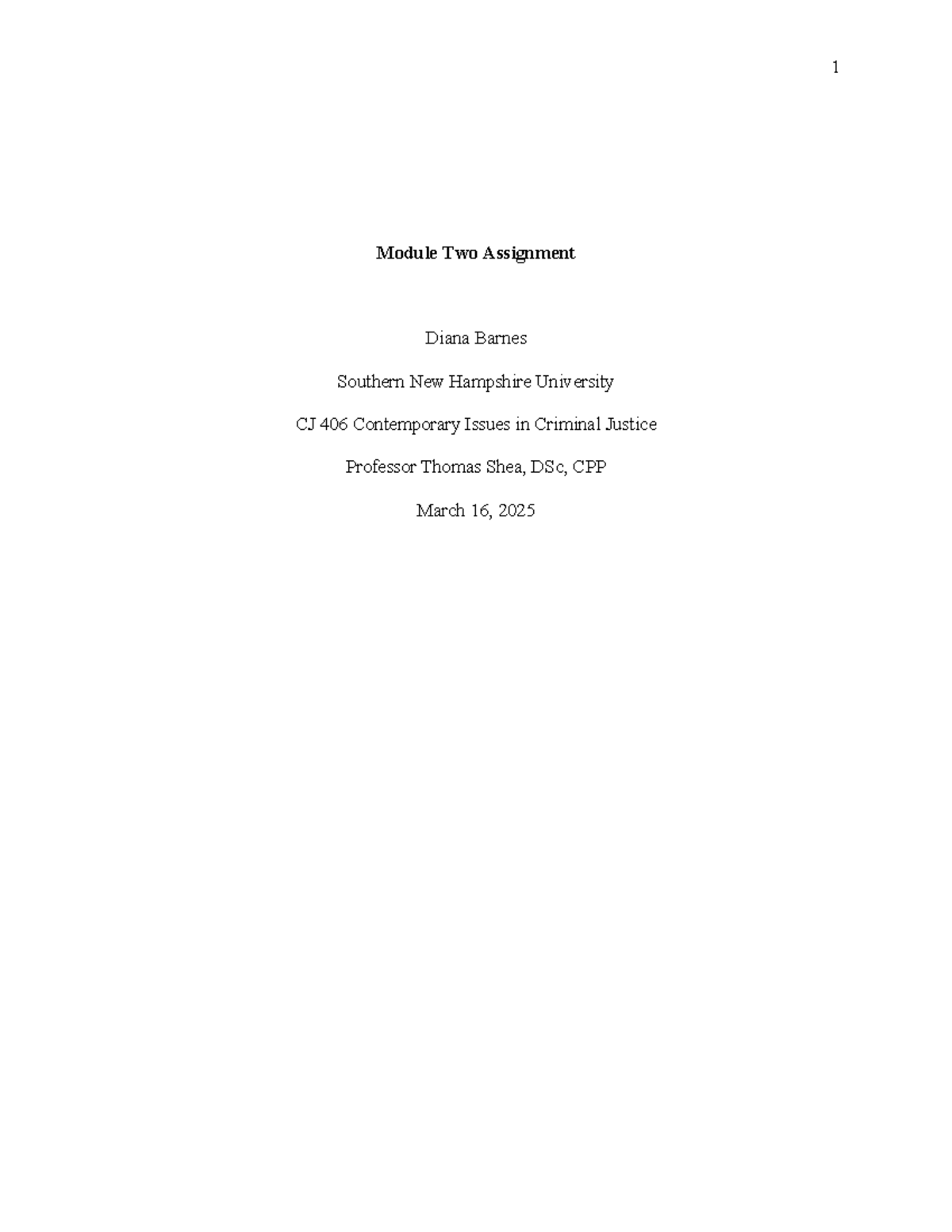 CJ 406 Module Two Assignment: Drug Addiction as a Disease in Criminal ...