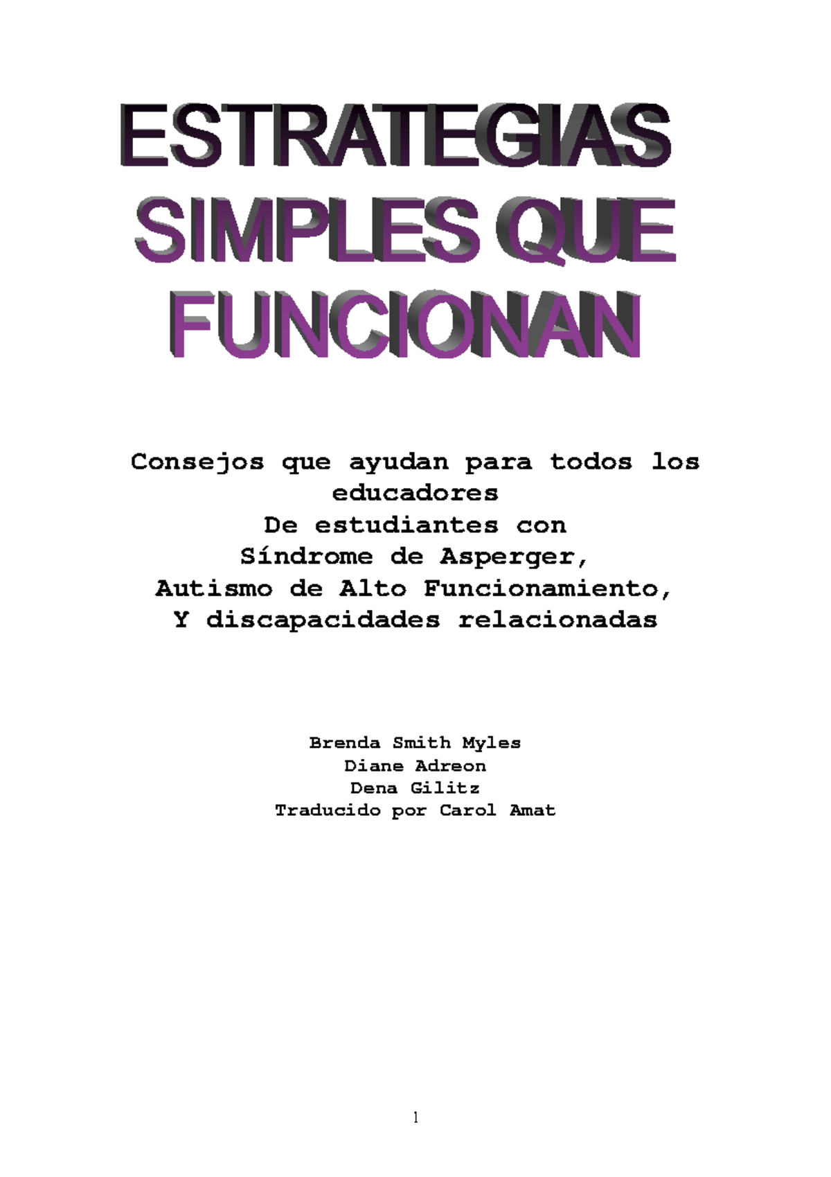 Estrategias Simples para Educadores de Alumnos con Asperger y Autismo ...