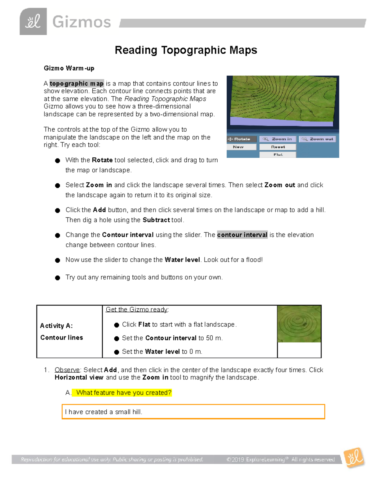 Reading Topographic Maps Gizmo - 2019 Reading Topographic Maps Gizmo ...