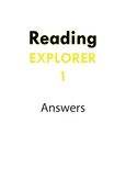 Reading Explorer 1 Answer Key: Units 1-12 Comprehensive Guide - Studocu