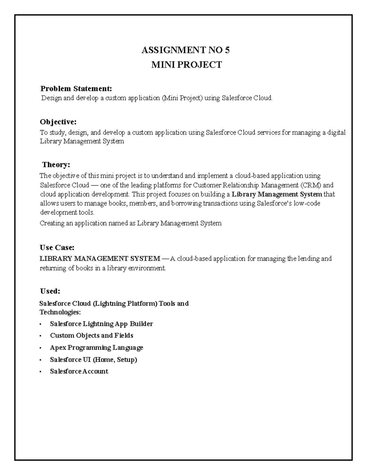 Cc final mini 123 - good material - ASSIGNMENT NO 5 MINI PROJECT ...