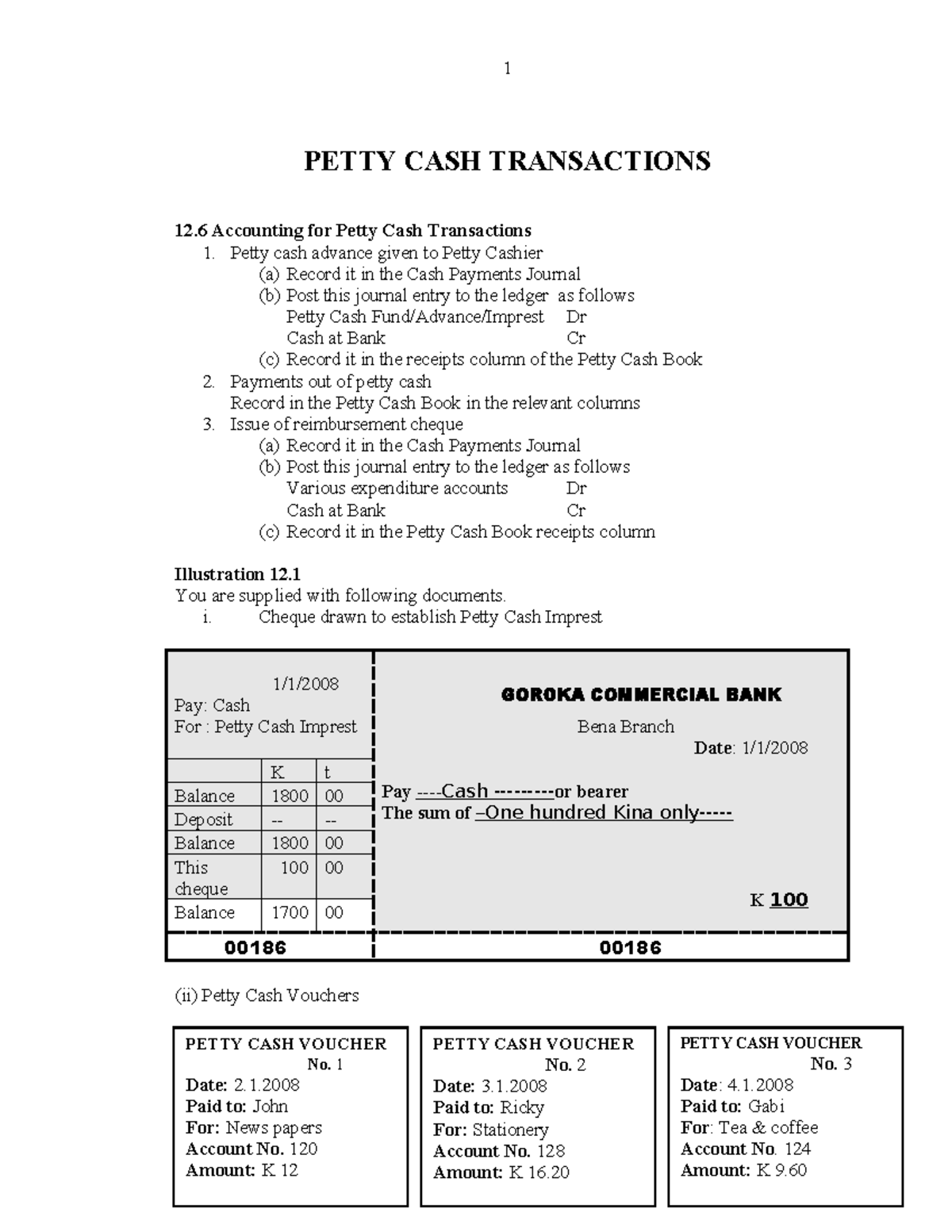 Petty Cash Transactions: Accounting Guide and Journal Entries - Studocu