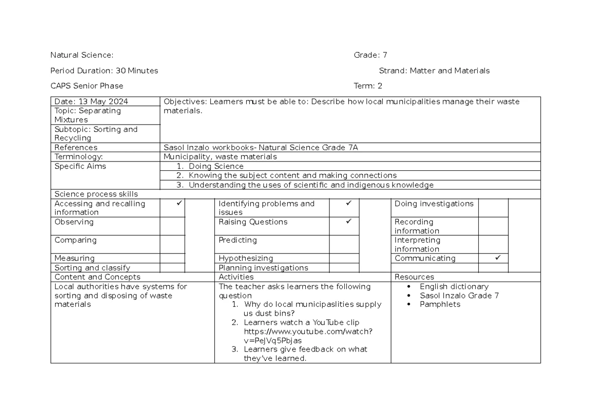 Grade 9 Natural Sciences Term 3 Forces Topic TEST - Grade 9 Natural ...