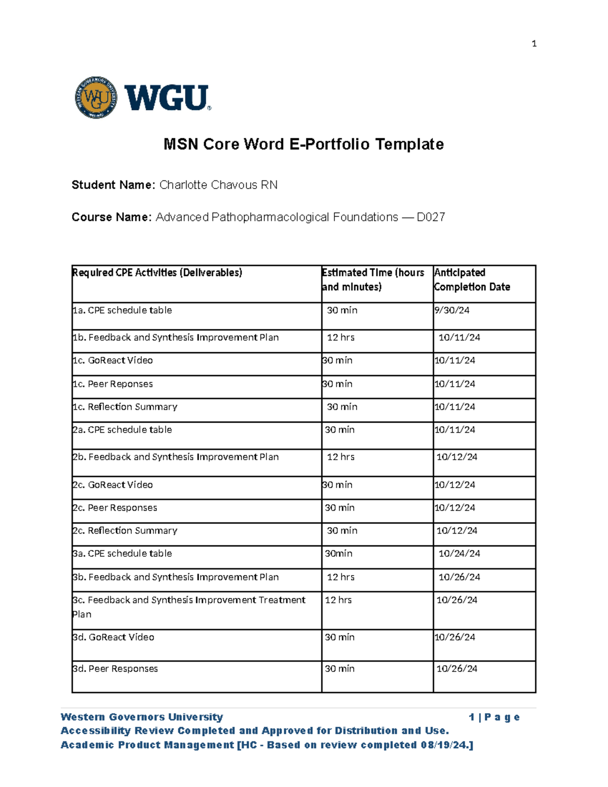 D027 e-portfolio template revised-Charlotte Chavous RN - MSN Core Word ...