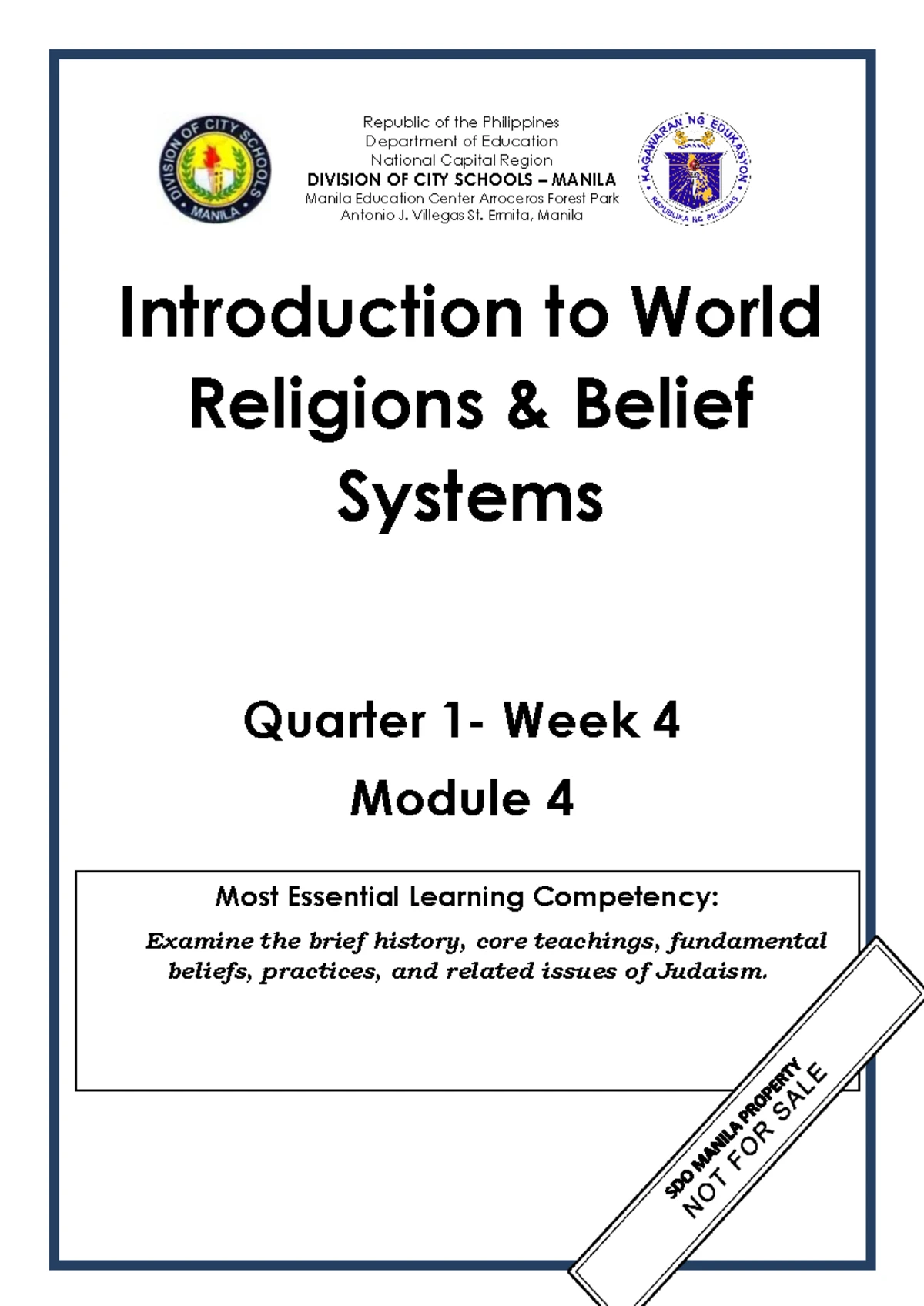 Iwrbs Module 1-Concept, Elements and Characteristics of Belief Systems ...
