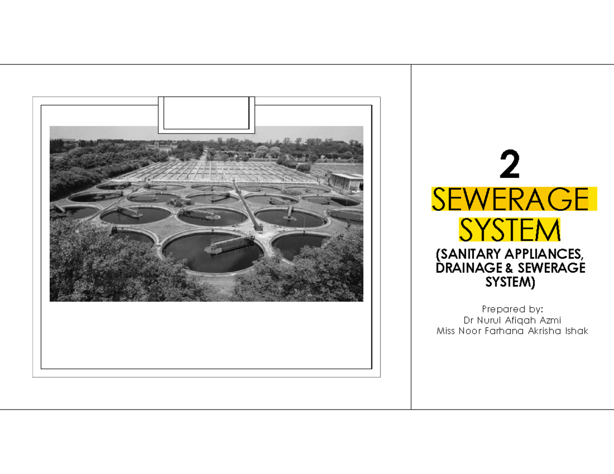 Topic 2 Sewerage System - Building Services - UiTM - Studocu