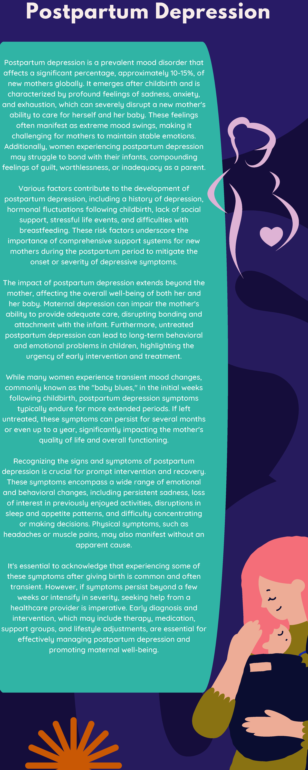 Postpartum Infographic - Postpartum depression is a prevalent mood ...