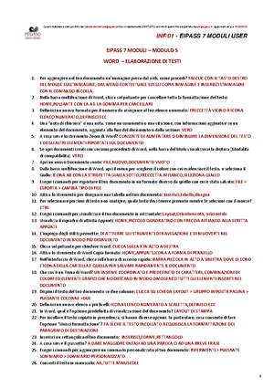 Modulo 2 eipass - MODULO 2 A cosa serve la raccolta “Preferiti” di un browser? Memorizzare gli ...