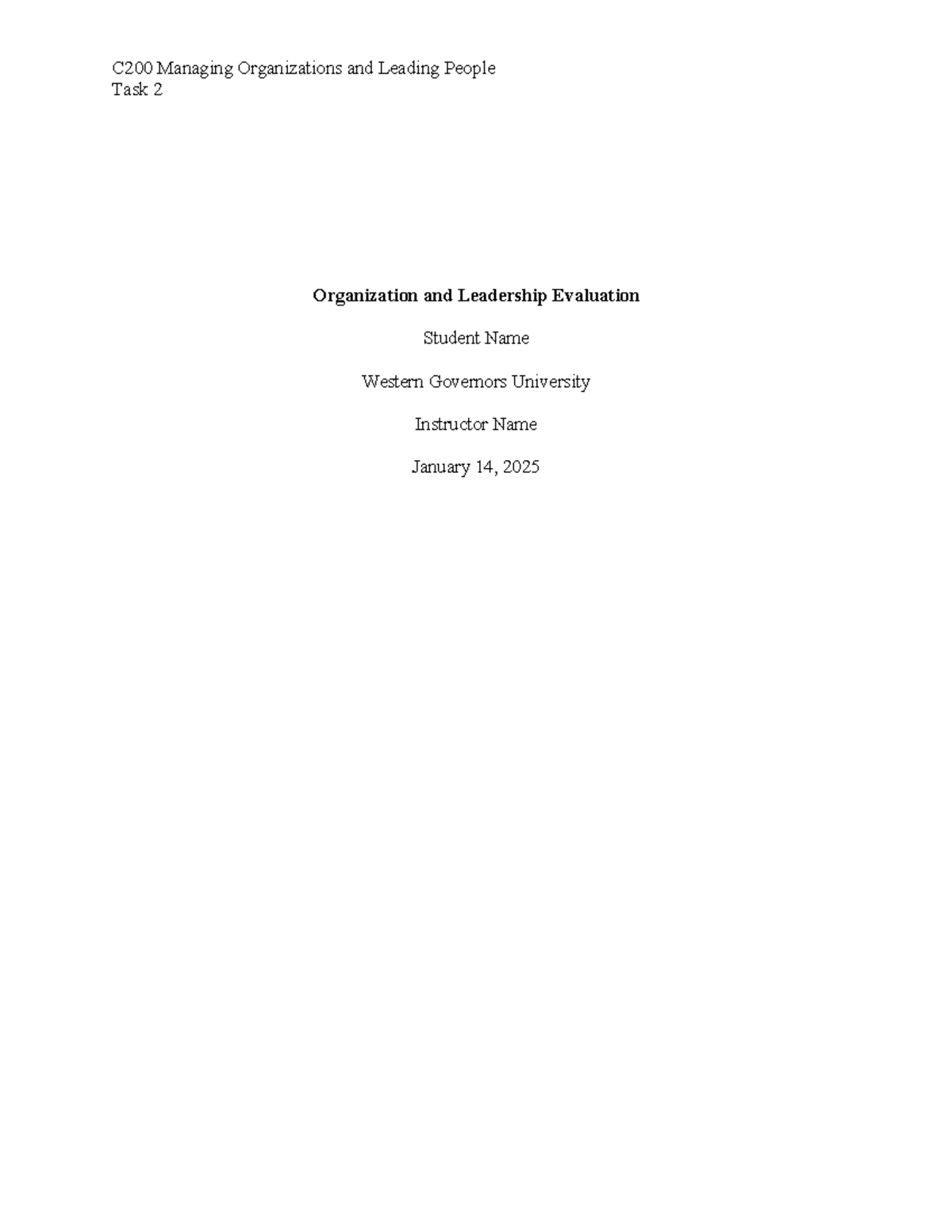 C200 Task 2 - Leadership Practices and Organizational Culture Analysis ...