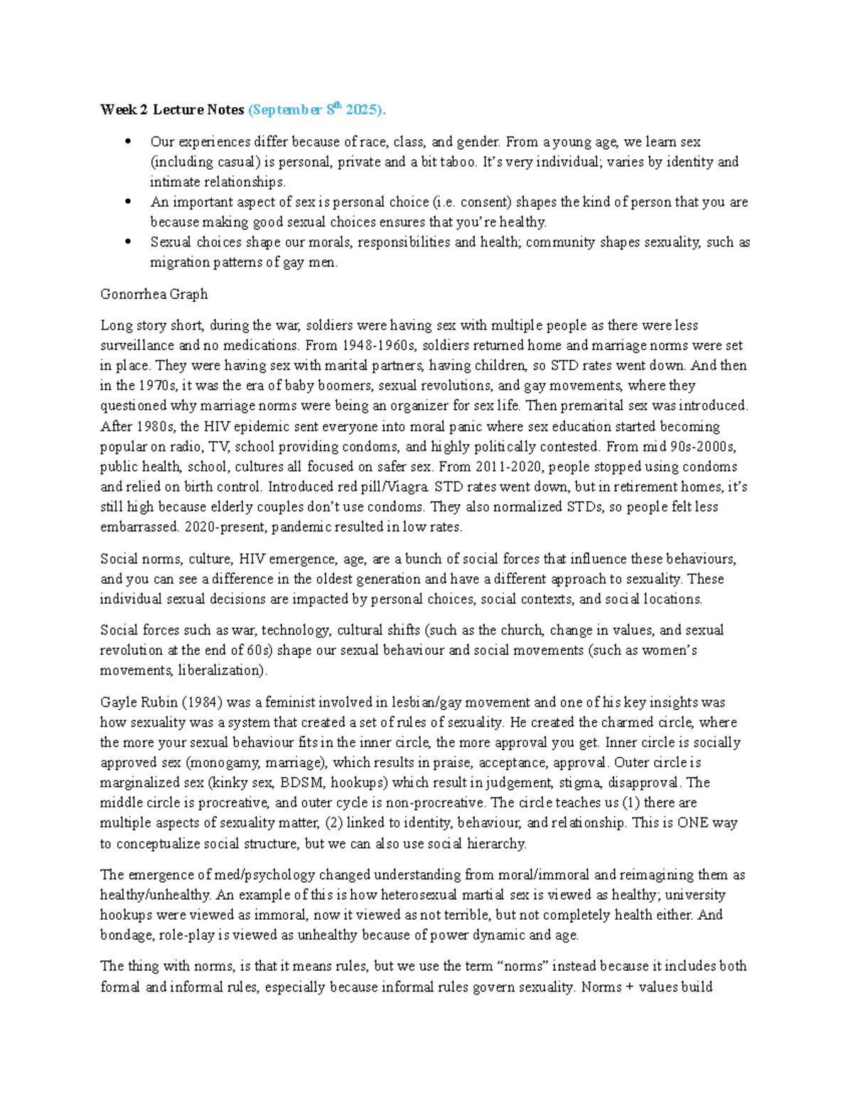 Sociol 3U03 Week 2 Lecture Notes: Race, Gender, and Sexuality Dynamics ...
