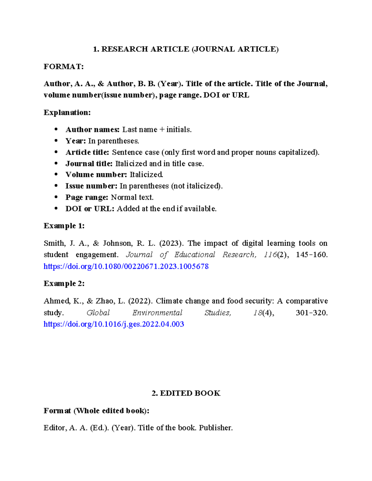 Citations Assignment Notes for B-Ed 1.5 - Studocu