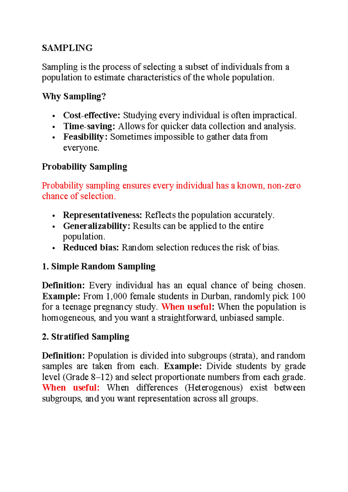 Sampling Techniques: A Comprehensive Guide for Practical Studies - Studocu
