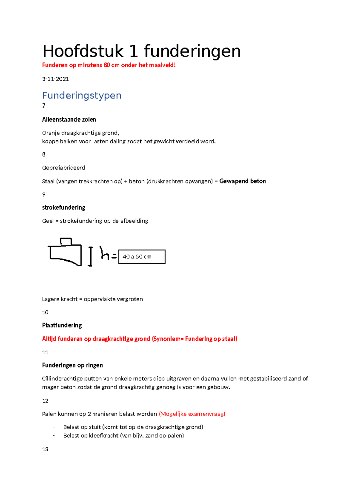 Constructie fundering - Hoofdstuk 1 funderingen Funderen op minstens 80 ...