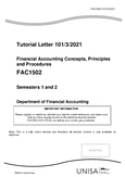 FAC1502 - Unisa - Financial Accounting Principles - Studocu