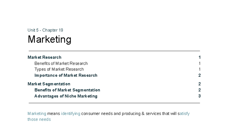 19. Marketing: Benefits, Types, and Importance of Market Research - Studocu