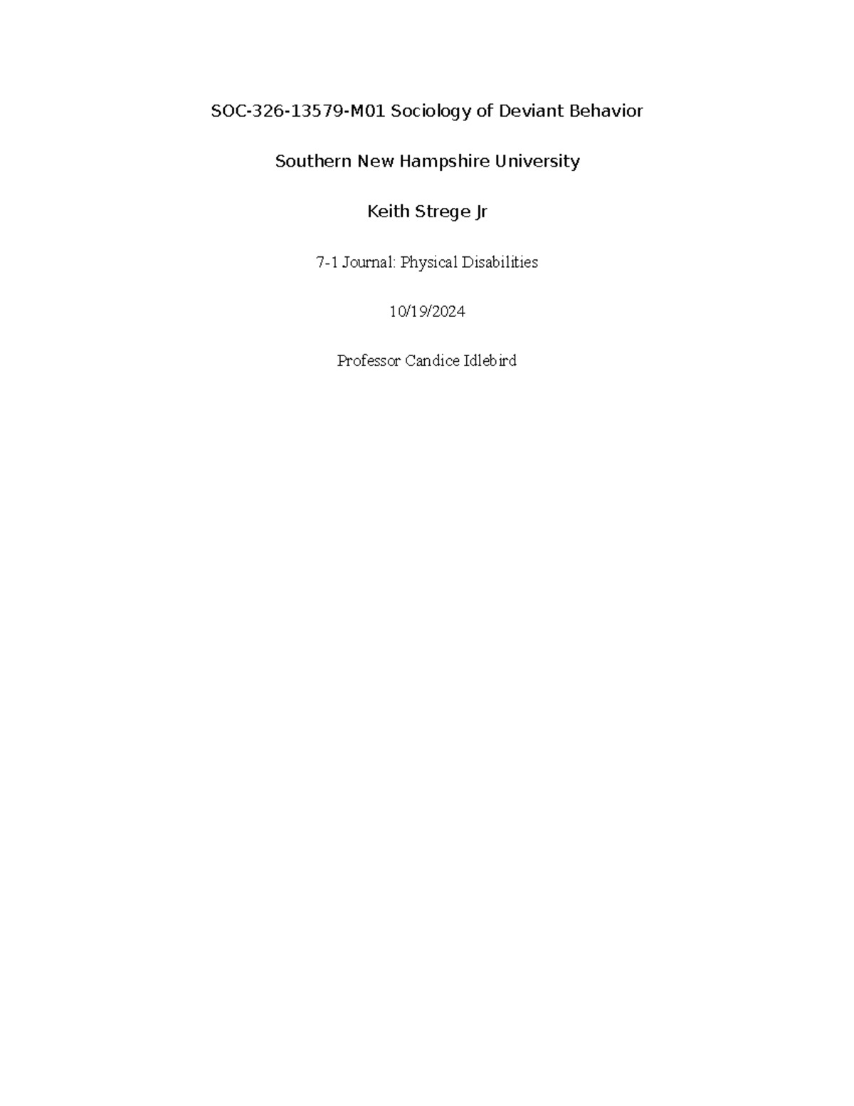 SOC-326-13579-M01 7-1 Journal on Physical Disabilities: Nick Vujicic's ...