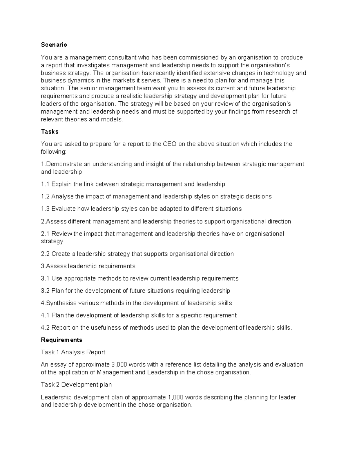 MGMT 101: Leadership Strategy & Management Analysis Report - Studocu