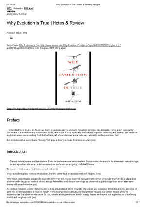 BIO120 Lecture 3 Evidence for Evolution - EVIDENCE FOR EVOLTION Charles ...