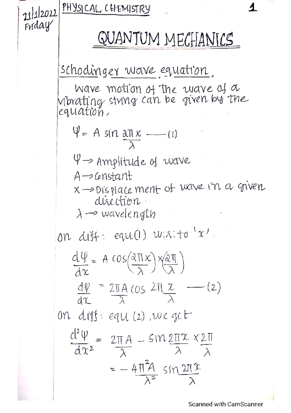 Quantum mechanics - Lecture note - Inorganic Chemistry I - Studocu