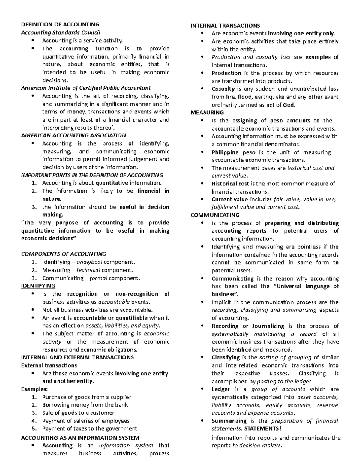 Financial Accounting and Reporting Review: Key Concepts and Standards ...