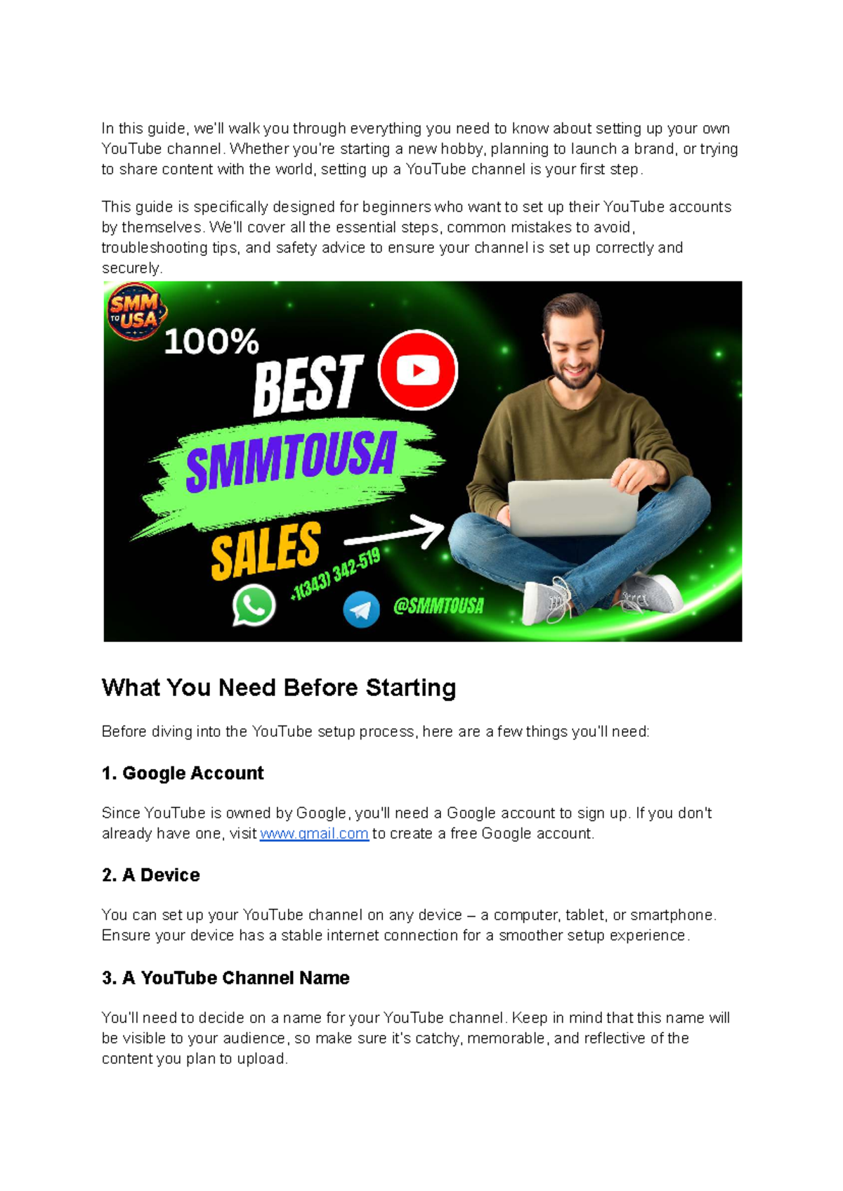 Guide to Setting Up Your YouTube Channel: A Beginner's Manual (2026) - Studocu