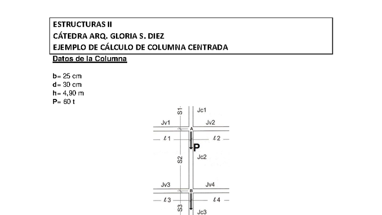 Ejemplo de Cálculo de Columna Centrada - ESTRUCTURAS II - Studocu