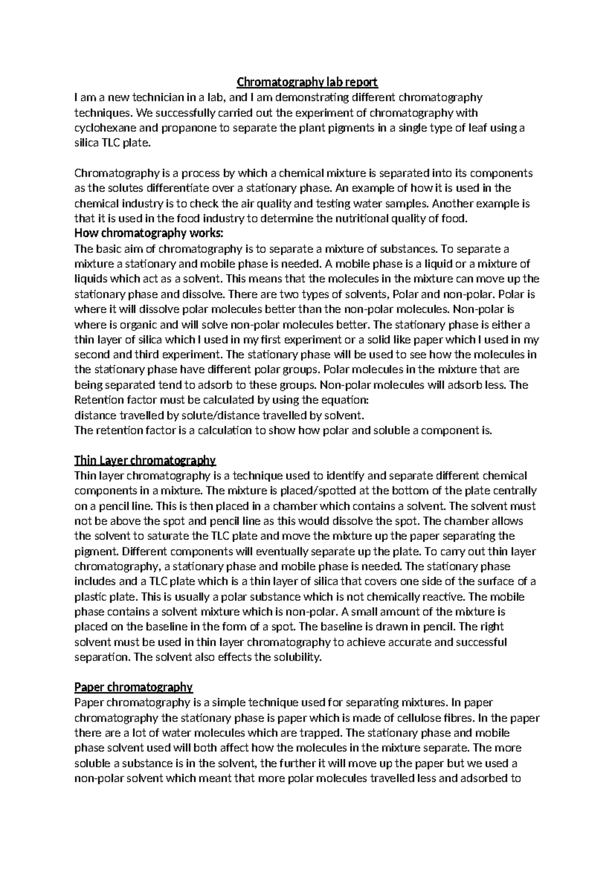 Chromatography Lab Liquid Chromatography–mass Spectrometry