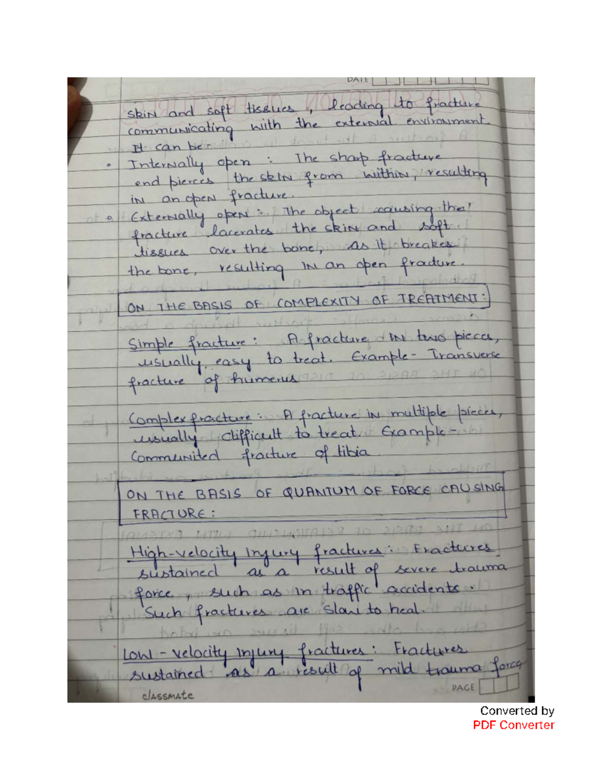 Fractures and Subluxations: Understanding Open and Closed Types - Studocu