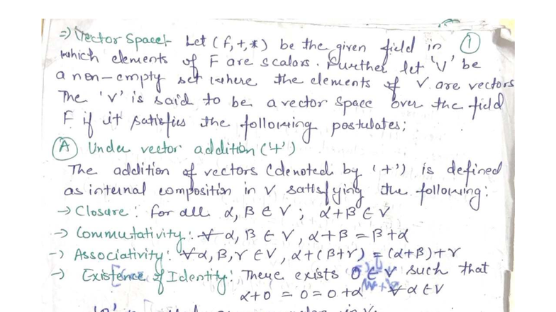 Unit 2 Notes: Vector Spaces and Linear Transformations - Studocu