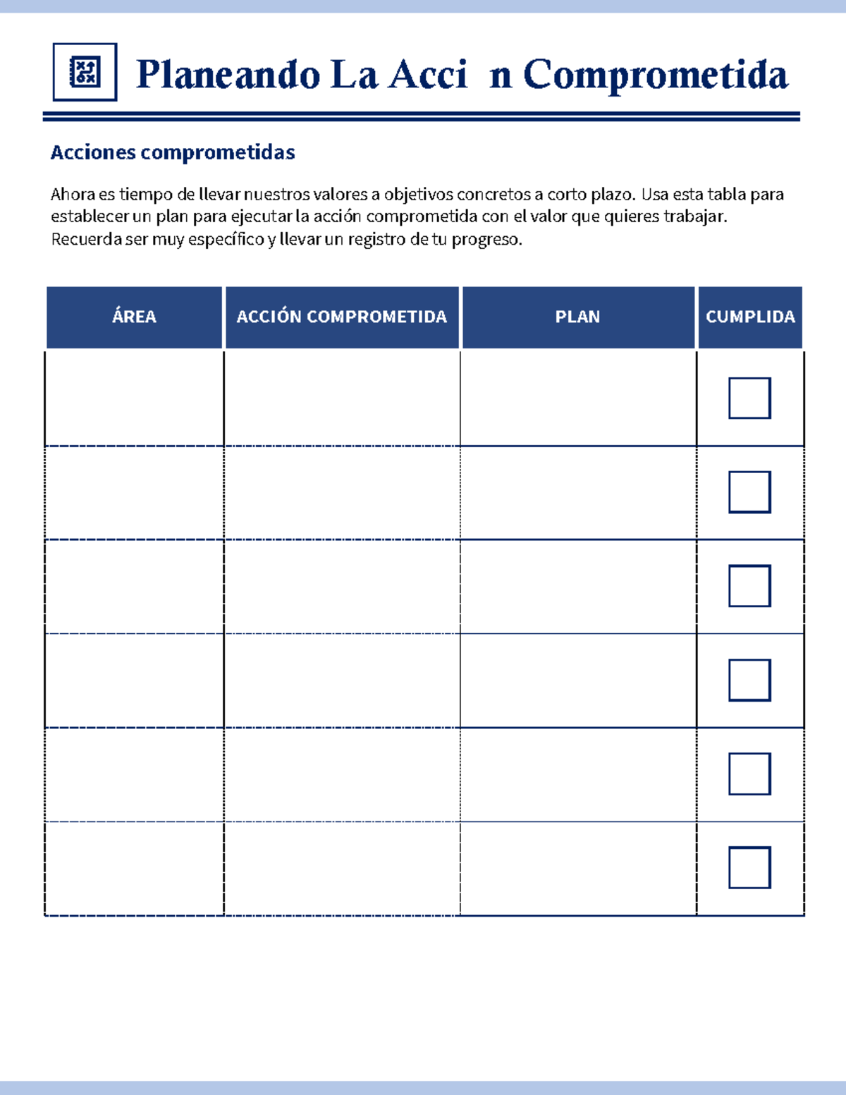 Planeando LA AccióN Comprometida ( Psitec) - Psicología - Planeando La ...