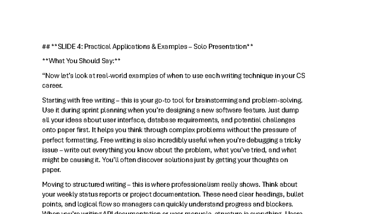 CS 4: Practical Writing Techniques for Your Career - Lecture Notes ...