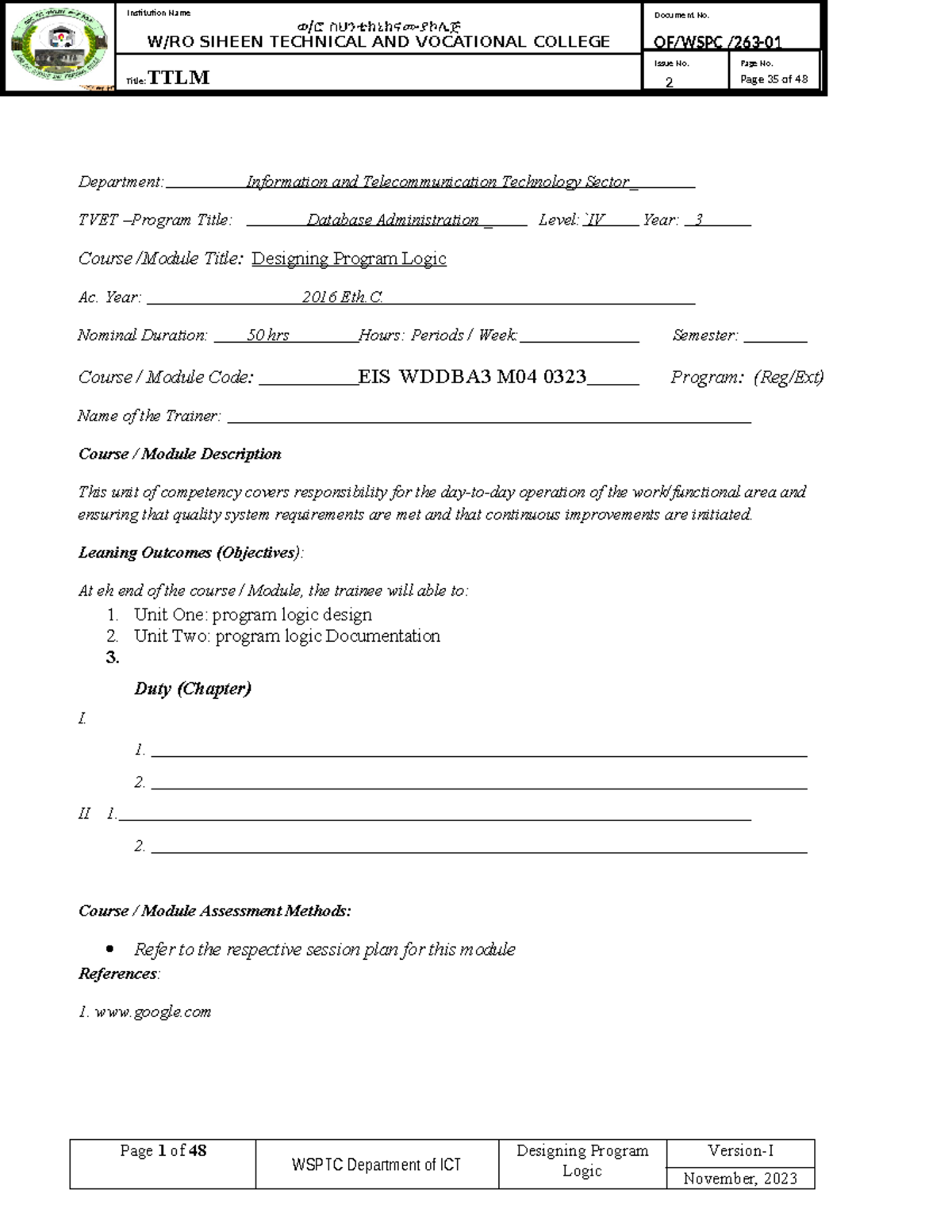 M04 Designing Program Logic: Module Overview and Learning Outcomes - Studocu