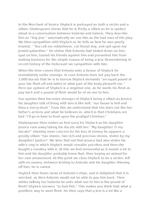 Merchant of Venice Past Paper - GCSE English Literature - The Merchant ...