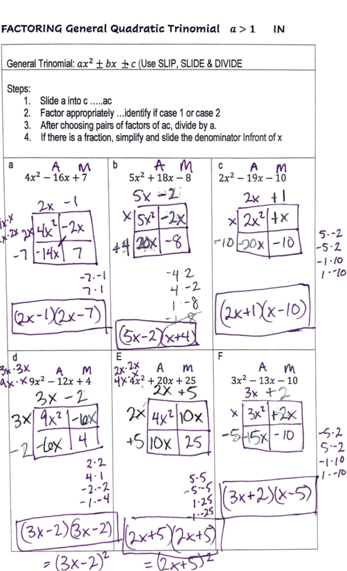 Factoring Quadratic Trinomials: Step-by-Step Guide (MATH 101) - Studocu