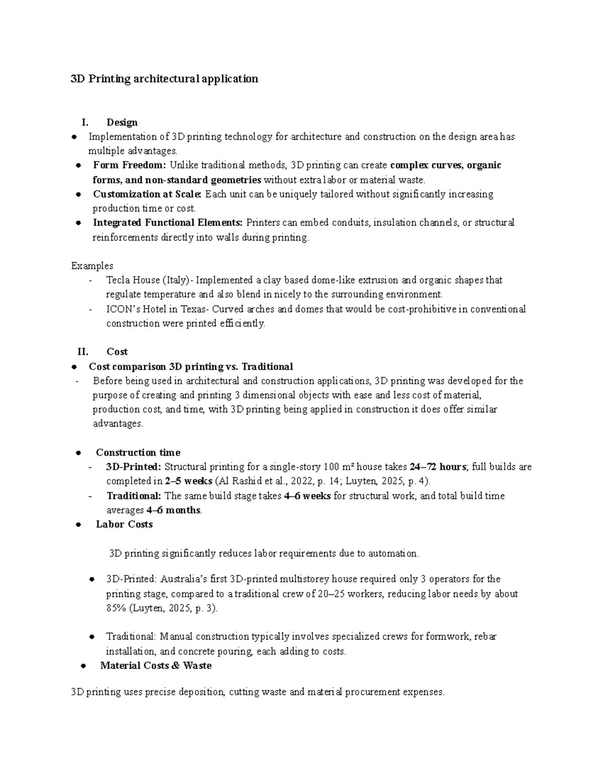 3D Printing in Architecture: Design & Implementation Insights - Studocu