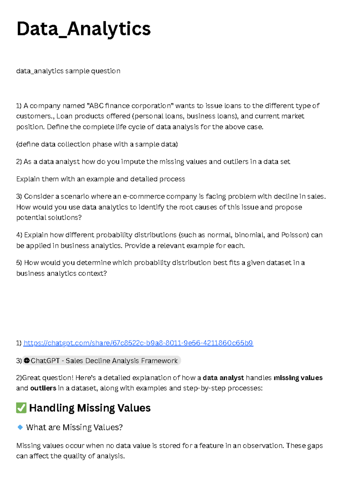 Data Analytics Case Study: Loan Issuance & Sales Decline Analysis - Studocu