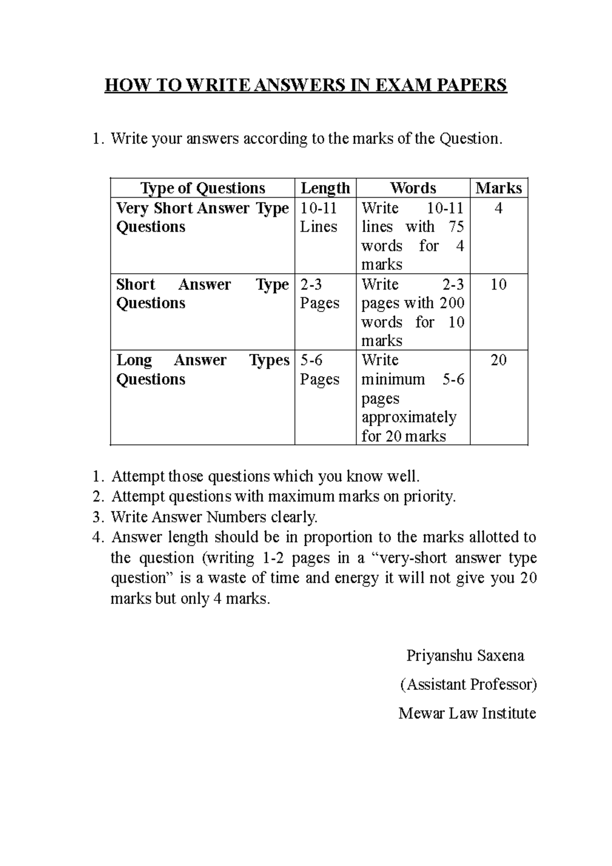 Effective Strategies for Writing Exam Answers - Studocu