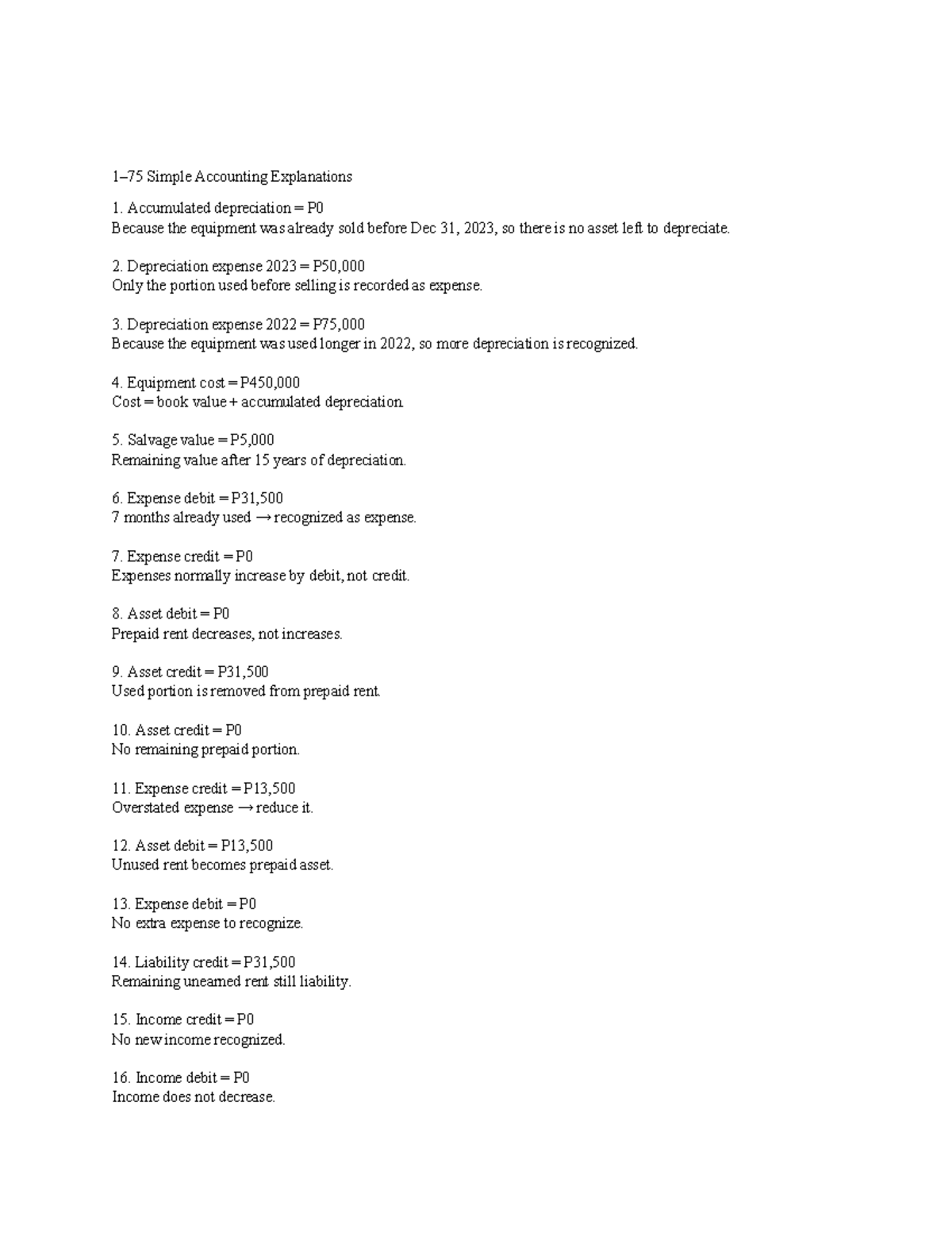 Accounting Quiz Answers: Simple Explanations & Calculations - Studocu
