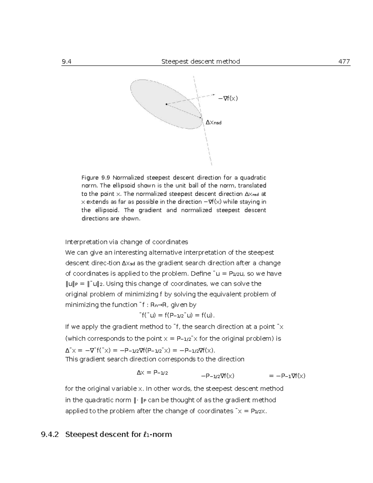 9.4 Steepest Descent Method: Analysis and Applications in Convex ...