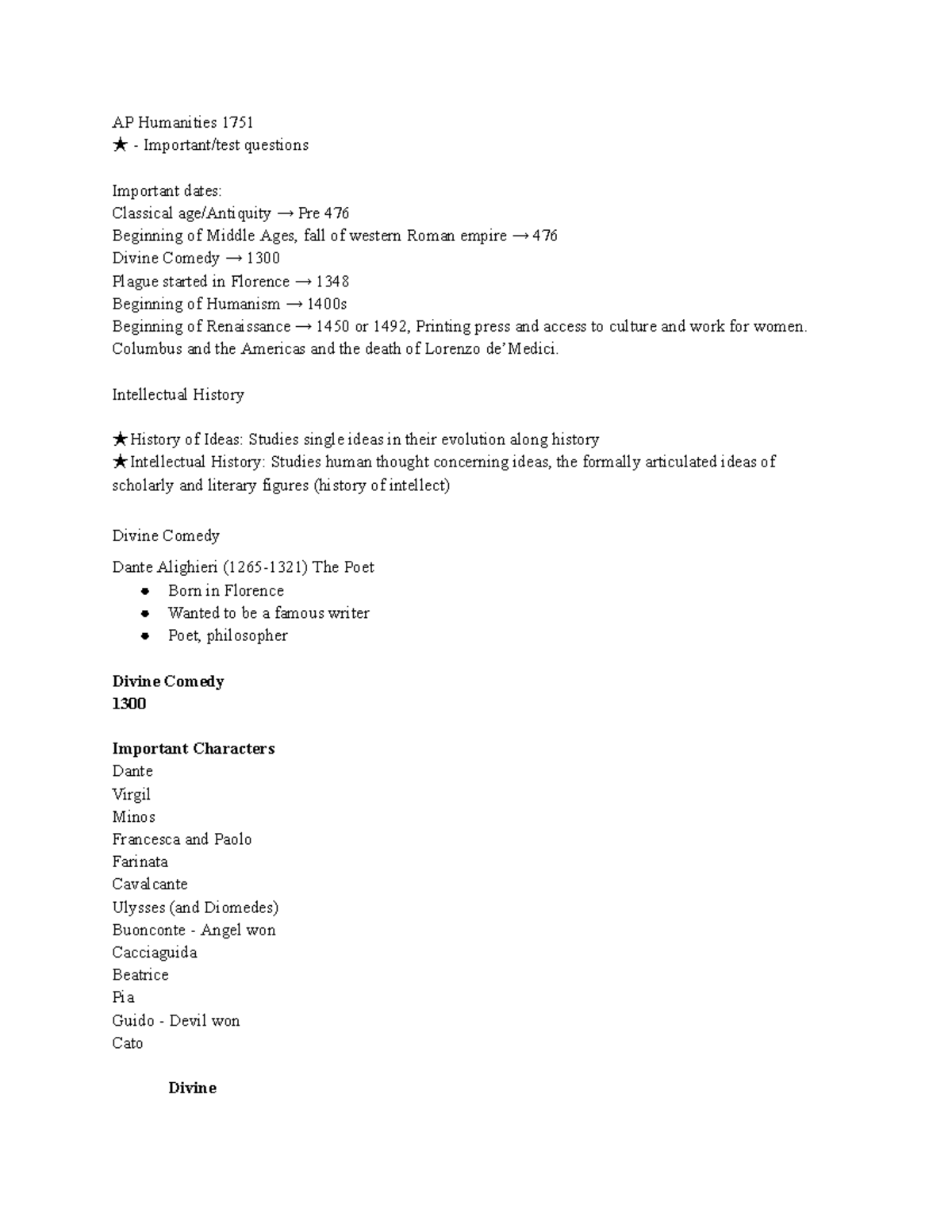 AP Humanities 1751 - Comprehensive Year Notes & Key Concepts - Studocu