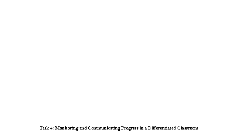 D187 Task 4: Monitoring & Communicating Progress in Differentiated ...