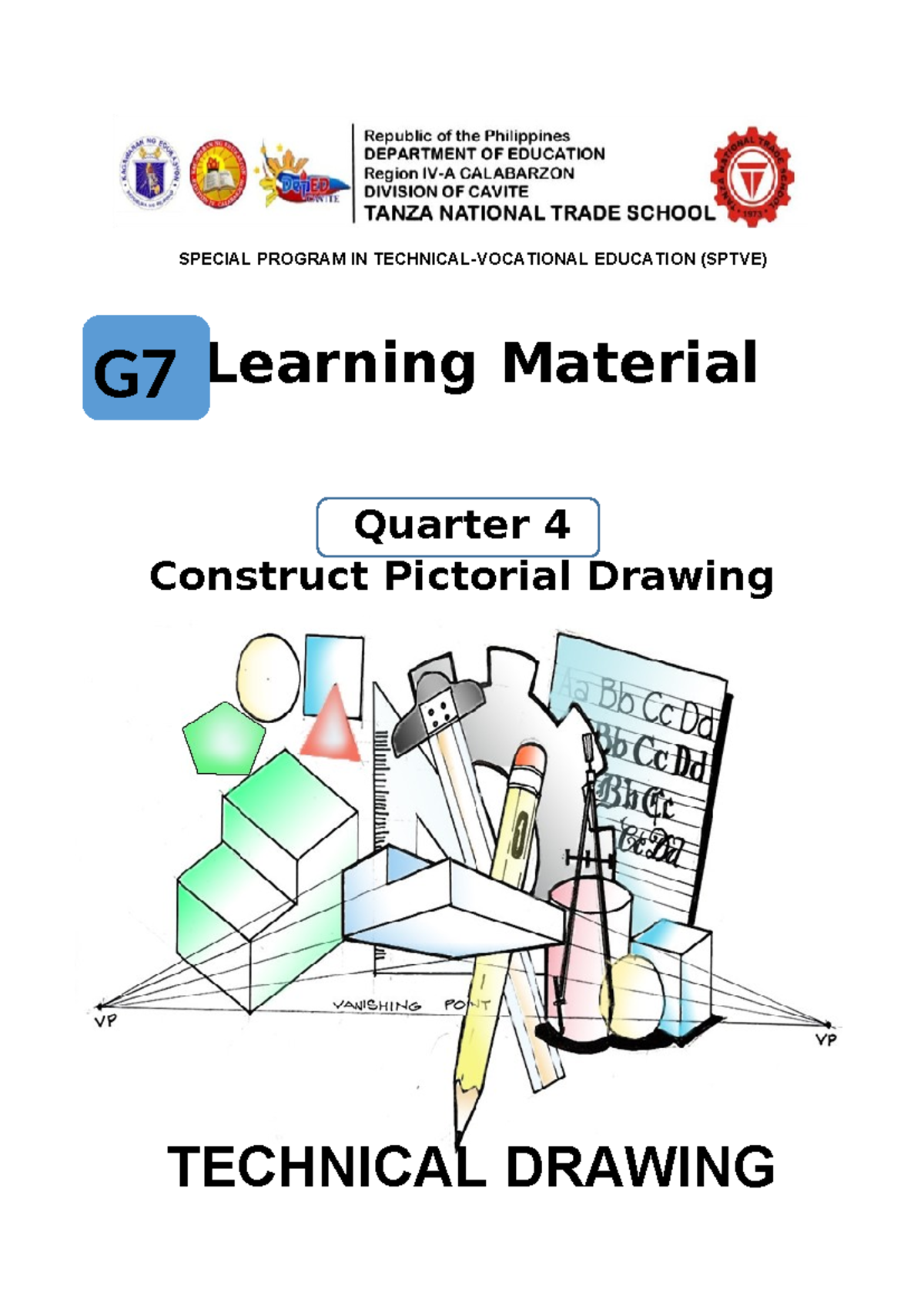 G7 SPTVE Technical Drawing Q4 Learning Material and Activities - Studocu