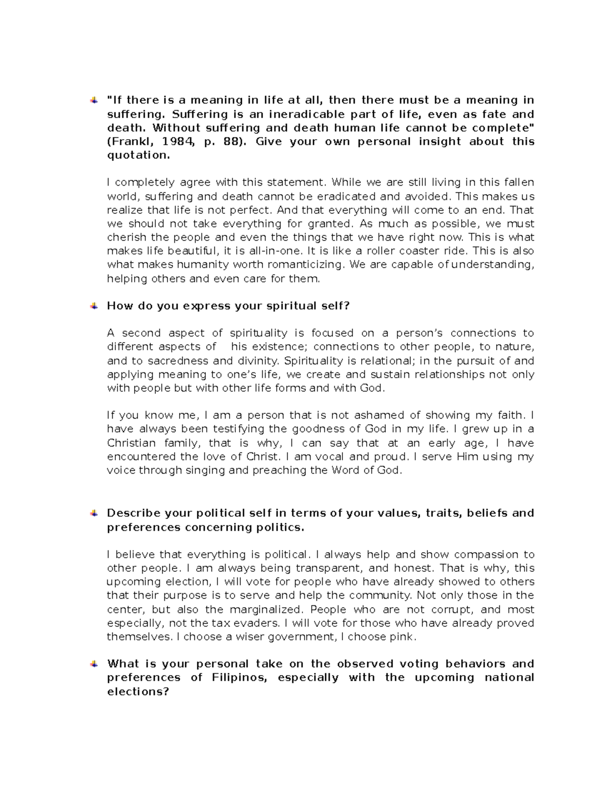 Module 10 Assignment (The Spiritual, Political, and Digital Self) - "If ...