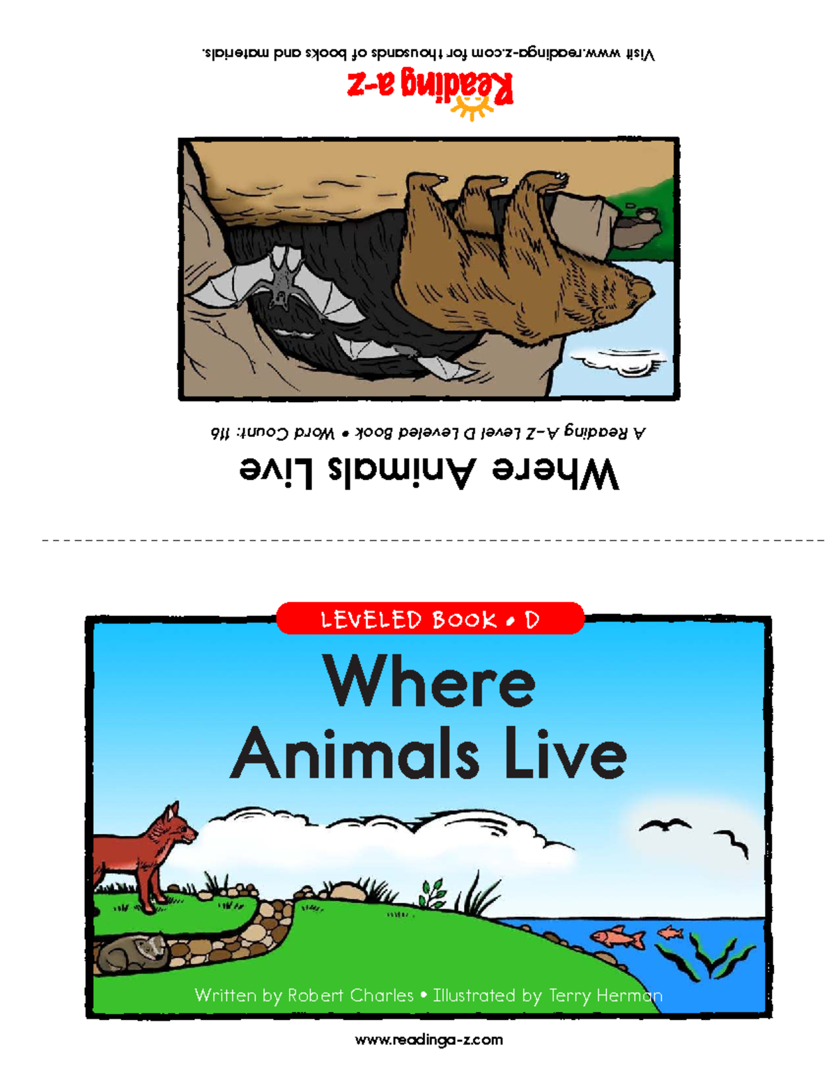 LEVELED BOOK D: Where Animals Live - Reading Level D - Studocu